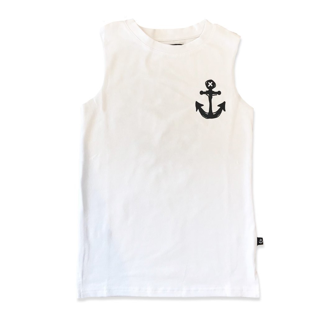 Hello Stranger Logo Muscle Tee White - SHOP BY BRAND-Hello Stranger ...