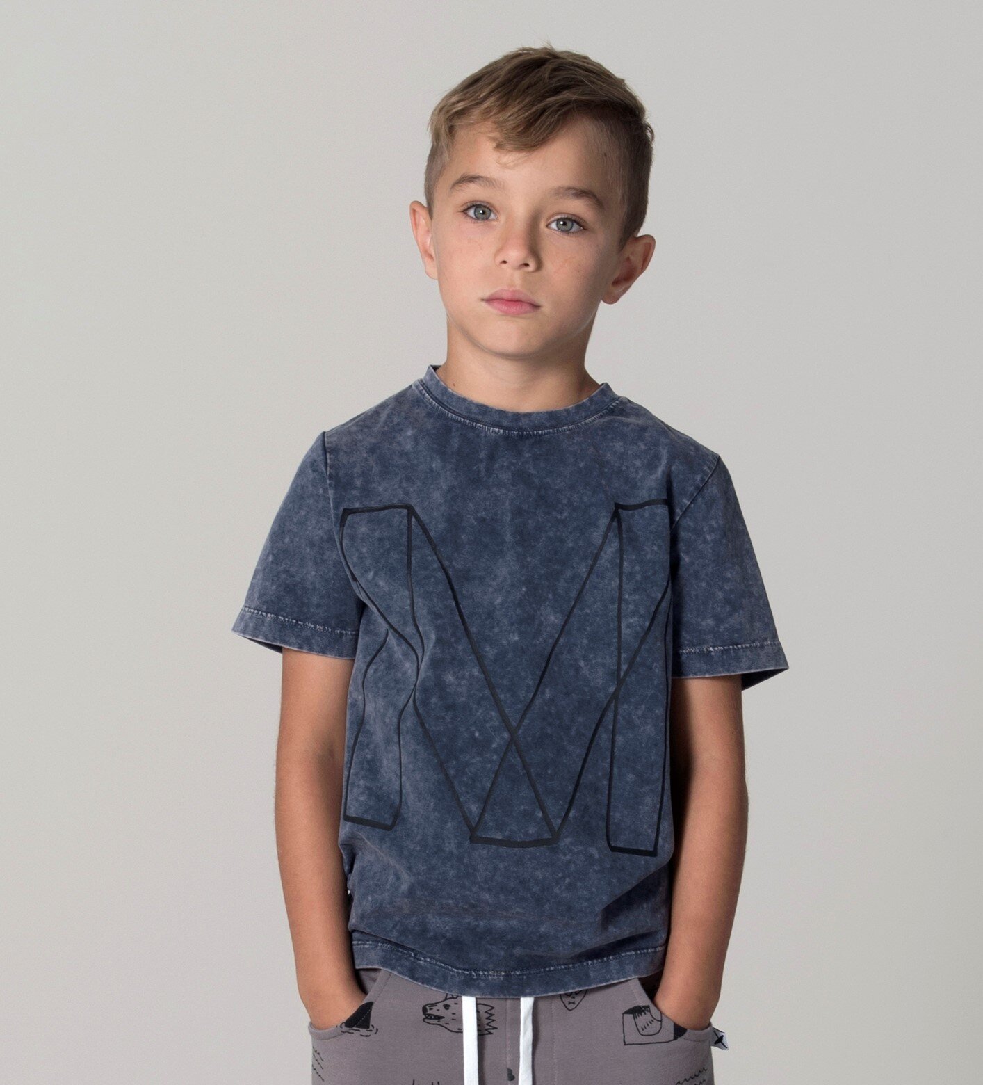 Minti Emblem Tee - Midnight Wash - CLOTHING-BOY-Boys L/S Tees : Kids ...