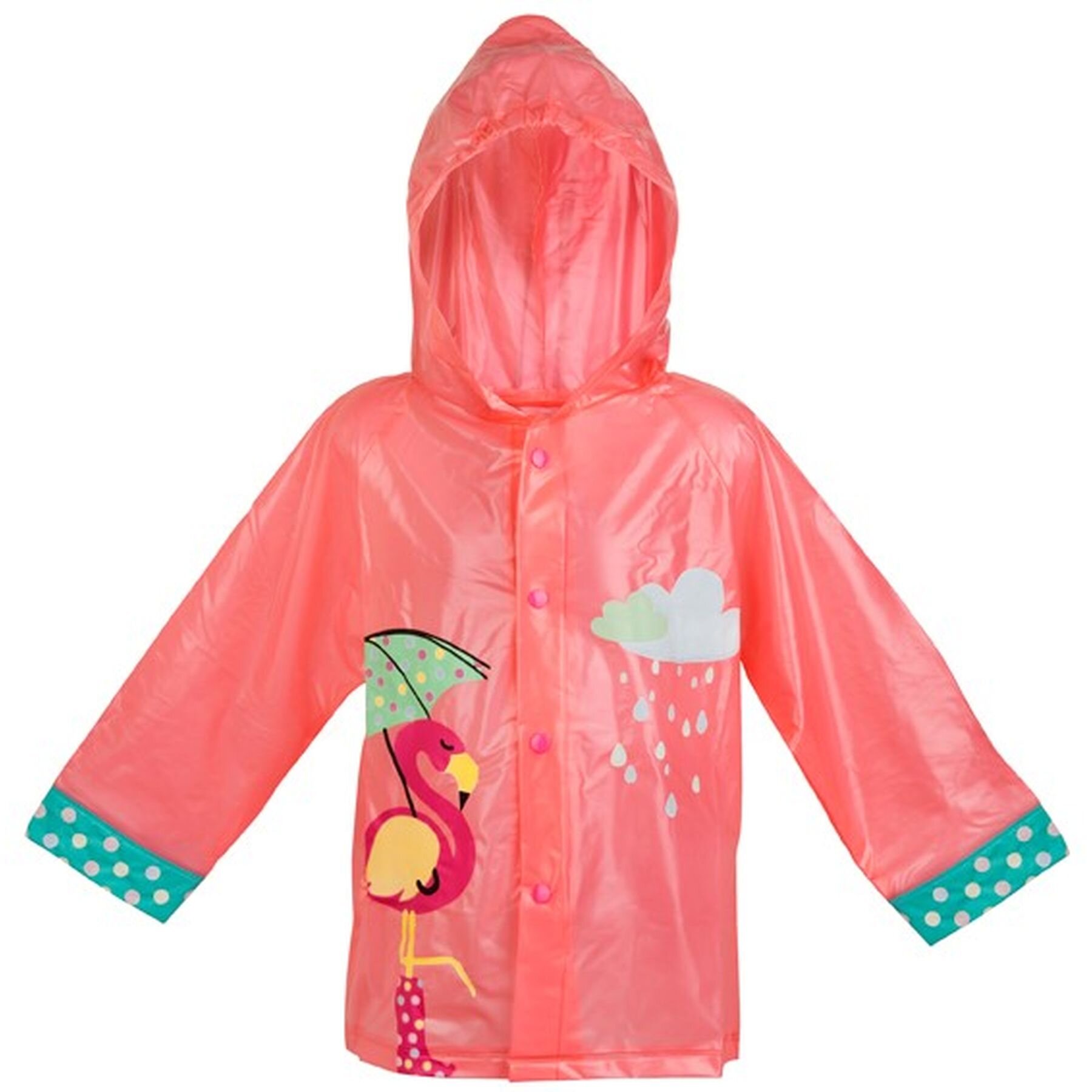 Colour Changing Raincoat - Flamingo - CLOTHING-RAINWEAR : Kids Clothing ...
