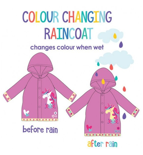 Colour Changing Raincoat - Unicorn - CLOTHING-RAINWEAR : Kids Clothing ...