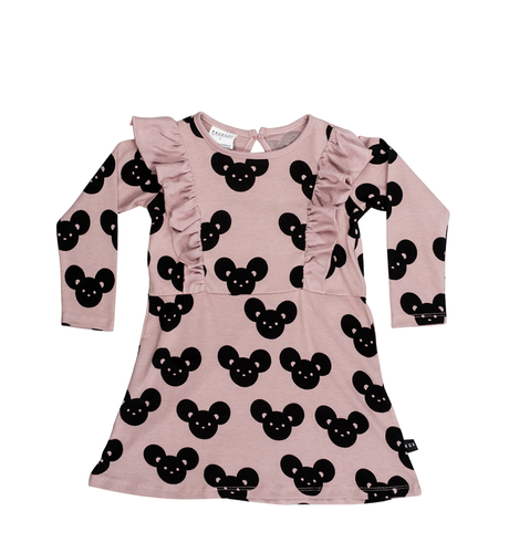 Hux Baby Mouse L/s Frill Dress - SHOP BY BRAND-Huxbaby : Kids Clothing ...