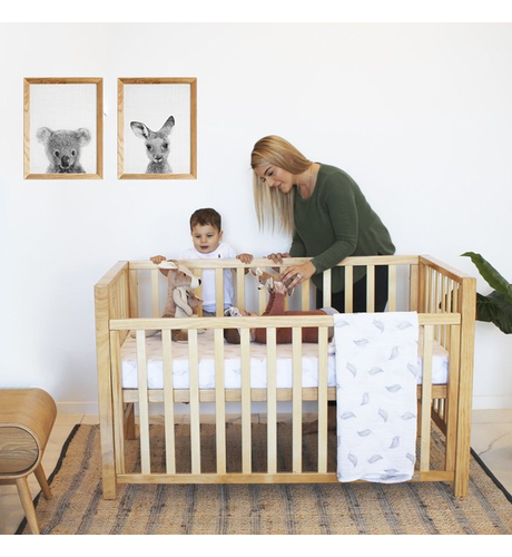 Babyhood Lulu Cot 4 in 1 - Natural - NURSERY-Furniture : Kids Clothing ...