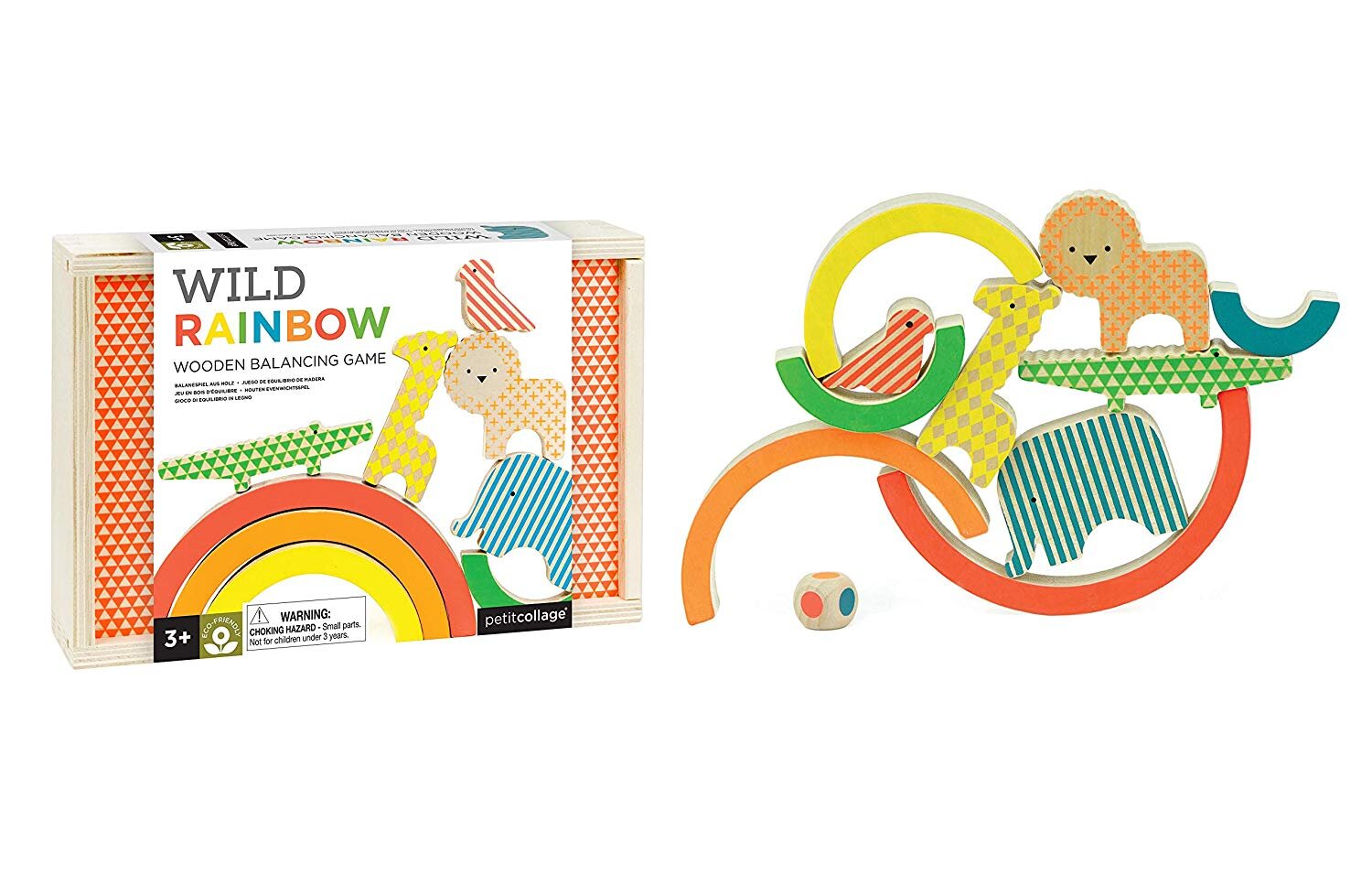 Petit Collage Wild Rainbow Wooden Balancing Game - PLAY-Puzzles : Kids ...