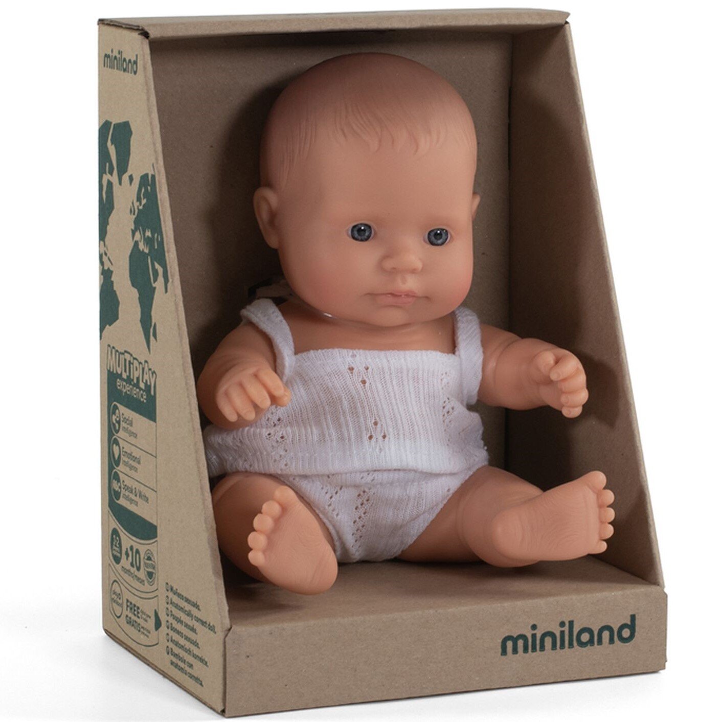 Miniland Doll Caucasian Girl - 21cm (Boxed) - PLAY-Dolls & Acc. : Kids ...