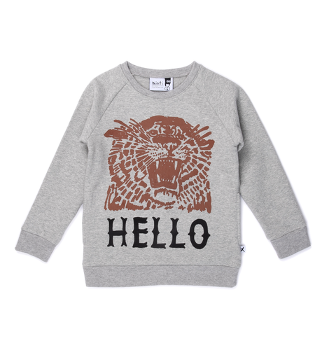 Minti Hello Bye Tiger Furry Crew - Grey Marle - SHOP BY BRAND-Minti ...