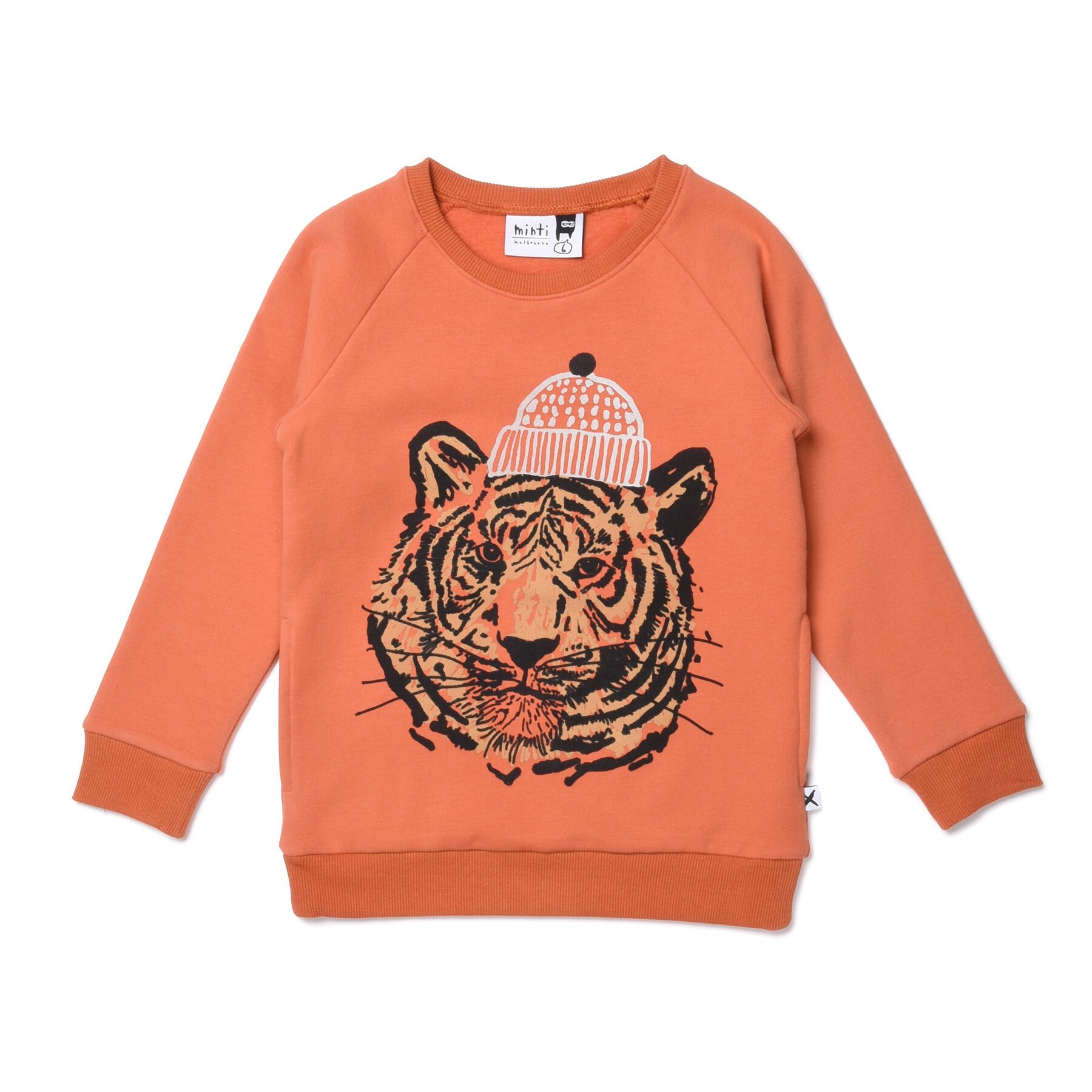 Minti Toasty Tiger Furry Crew - Orange - SALE-Sale Boys Clothing : Kids ...