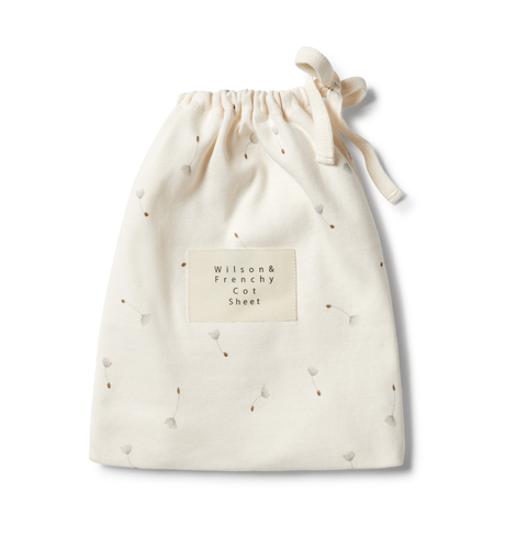 Wilson & Frenchy Organic Fitted Cot Sheet - Floating Dandelions - SHOP ...