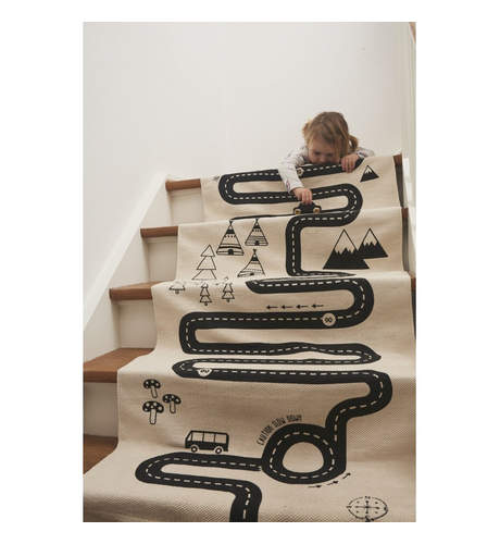 Oyoy Adventure Rug - Off White/Black - PLAY-Vehicles : Kids Clothing NZ ...