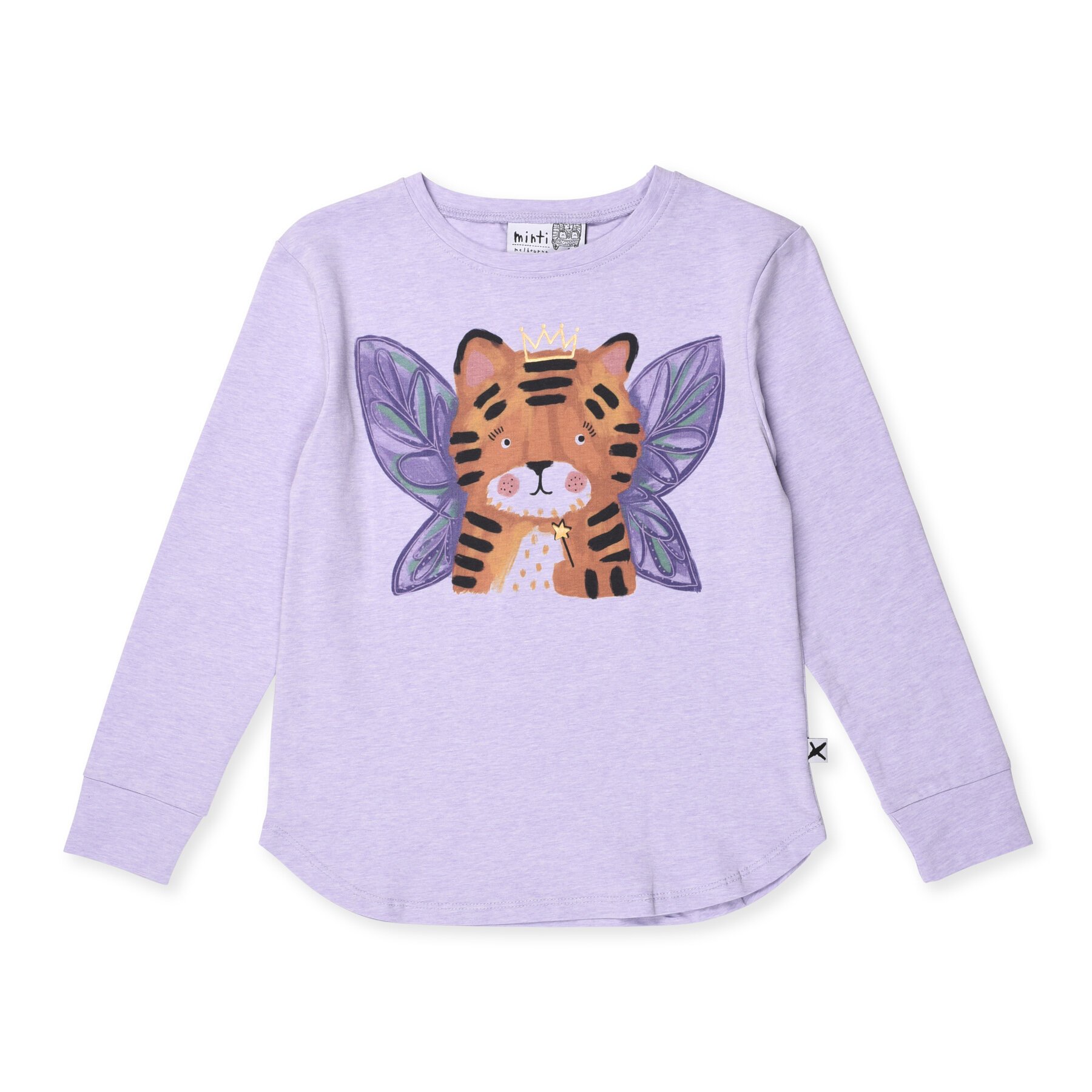 Minti Magical Tiger Tee - Lavender Marle - SALE-Girls Sale : Kids ...