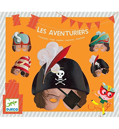 Djeco 4 Masks - Adventurers - PLAY-Art & Craft : Kids Clothing NZ ...