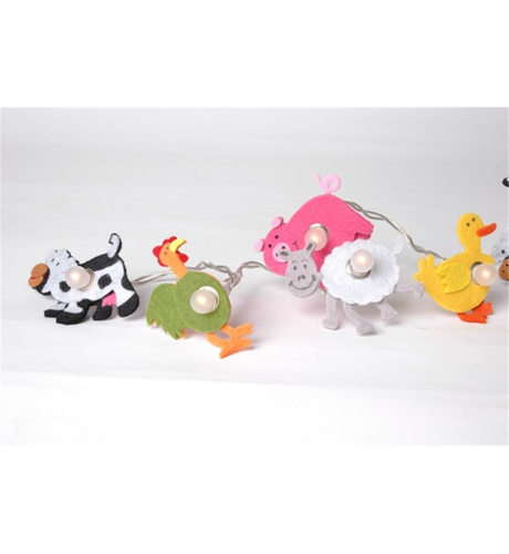 Farmyard Animal String Lights - NURSERY-Night Lights : Kids Clothing NZ ...