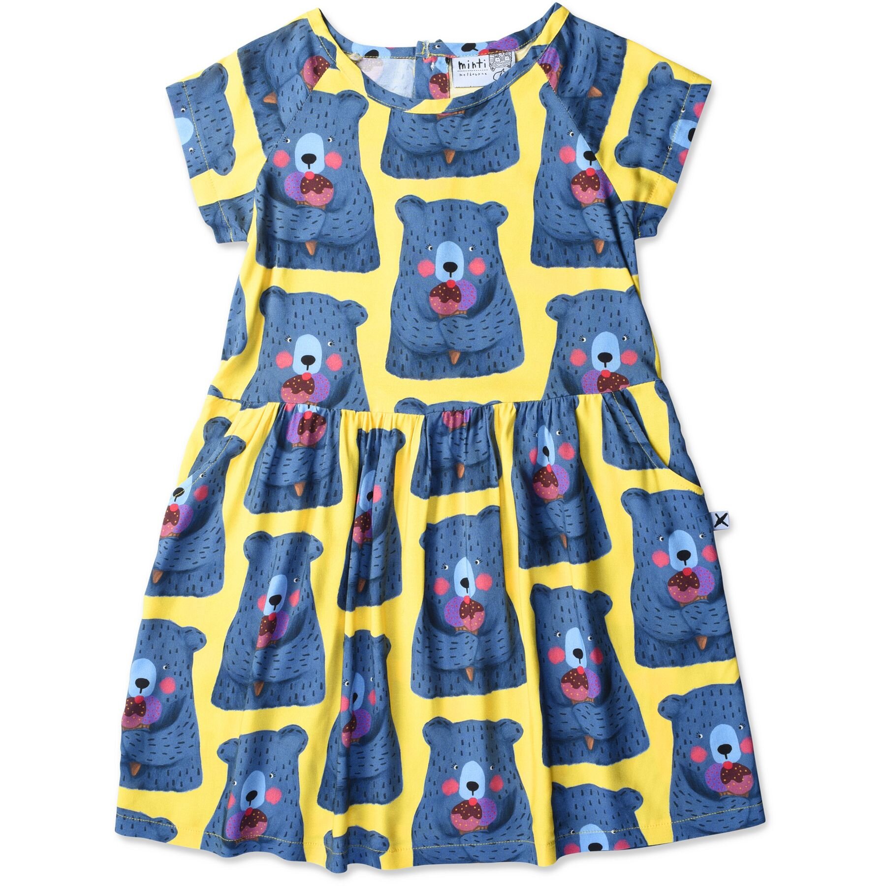 Minti Summer Bears Woven Dress - Yellow - CLOTHING-BABY-Baby Dresses ...