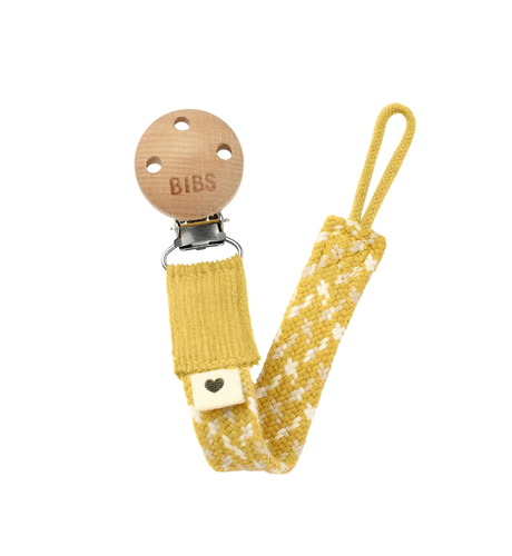 Bibs Paci Braid/Pacifier Clip - Mustard - BABY ESSENTIALS-Feeding ...