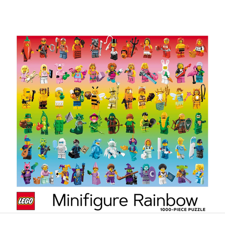 Lego Minifigure Rainbow 1000pc Puzzle - PLAY-Puzzles & Games : Kids ...