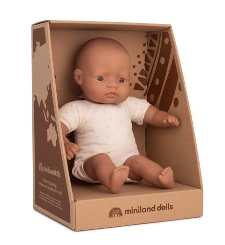 Miniland Soft Body Doll Hispanic 32cm Boxed SHOP BY BRAND Miniland Soft Body Doll Hispanic 32cm Boxed SHOP BY BRAND
