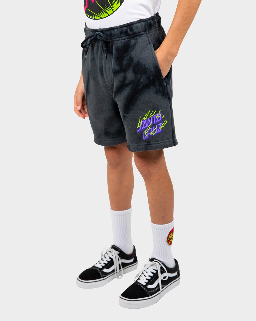 Santa Cruz Inferno Stack Track Short - Black Tie Dye - CLOTHING-BOY ...