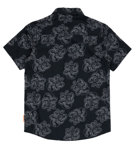 Santa Cruz Serpent Skull Button Up Shirt - Black - CLOTHING-BOY-Boys S ...