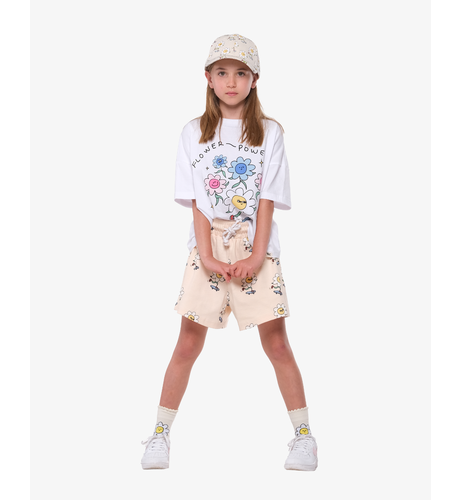The Girl Club Cream Daisy Skater Lounge Shorts - CLOTHING-GIRL-Girls ...