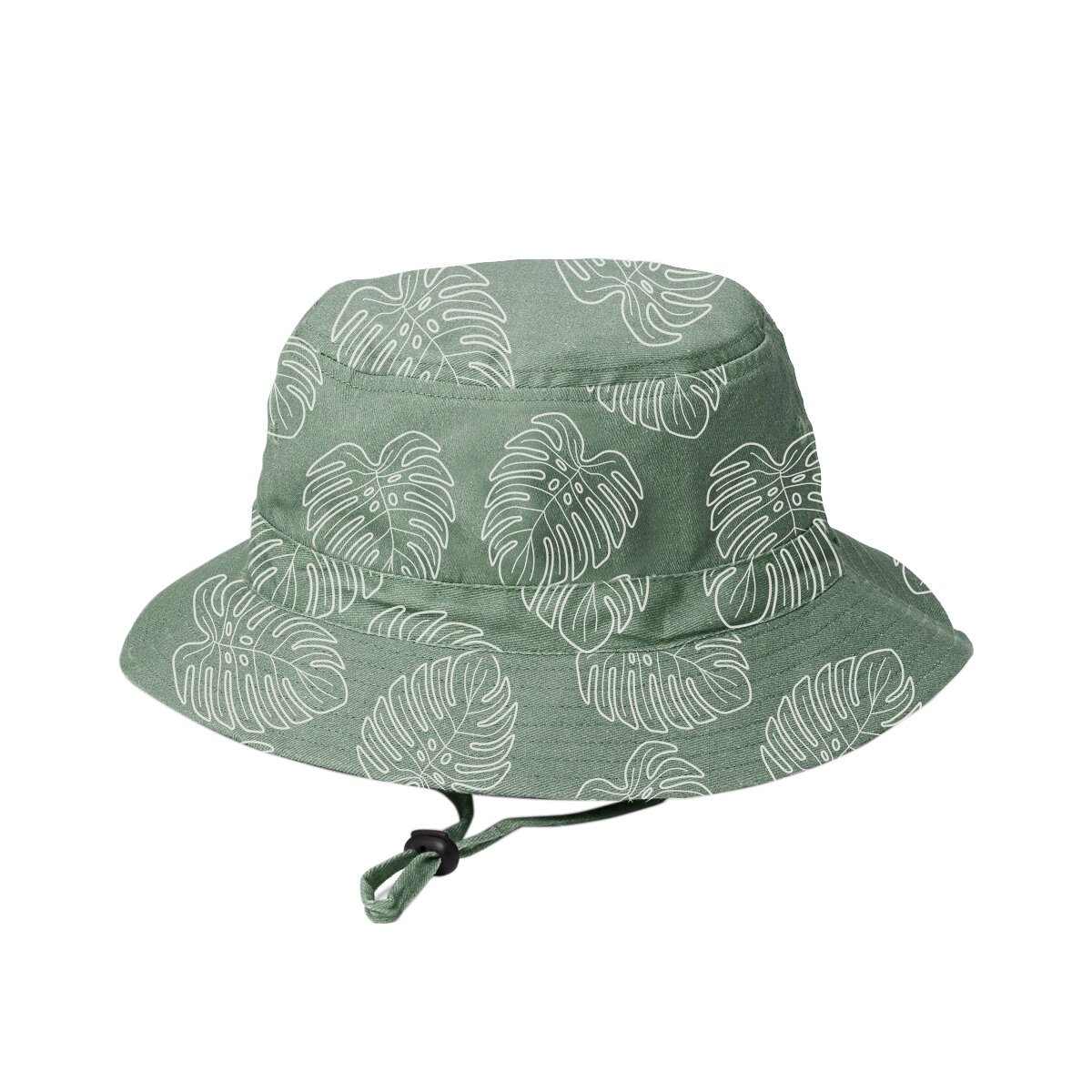 Crywolf Reversible Bucket Hat - Jade Monstera - CLOTHING-HATS-Sunhats ...