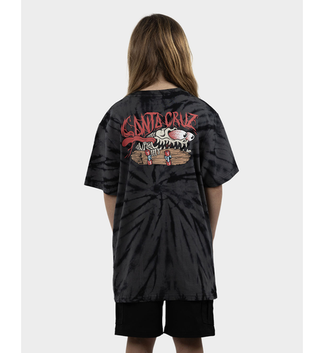 Santa Cruz Bone Slasher Tee - Black Tie Dye - SALE-Boys Sale : Kids ...