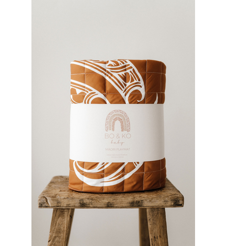 Bo & Ko Maori Inspired Playmat - Rust - PLAY-Play Mats : Kids Clothing ...