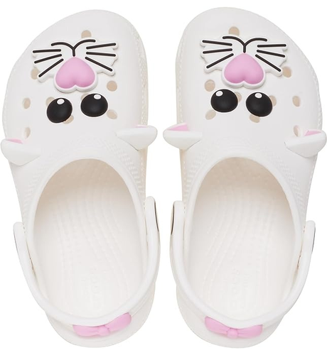 Crocs Toddlers I AM Cat Classic Clog - White/Pink Tweed - FOOTWEAR ...