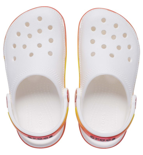 Crocs Toddlers Classic Reflector Clogs - White/Multi - FOOTWEAR-Sandals ...